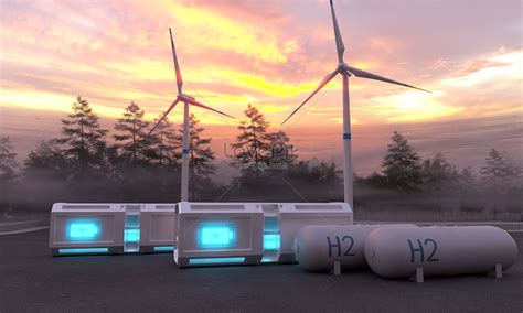 3d 수소 에너지 저장 탱크 장면 배경 사진 및 창의적인 일러스트 무료 다운로드 Lovepik