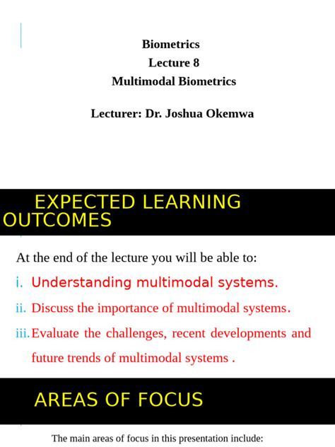 Biometrics Week8 Multimodal Biometrics Pdf Biometrics Information Science
