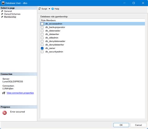 sql server the select permission was denied on the object movie database master schema