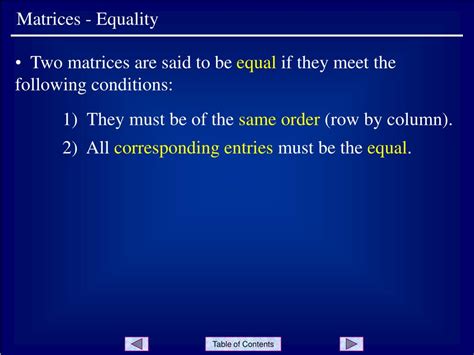 Ppt Matrices Equality Powerpoint Presentation Free Download Id