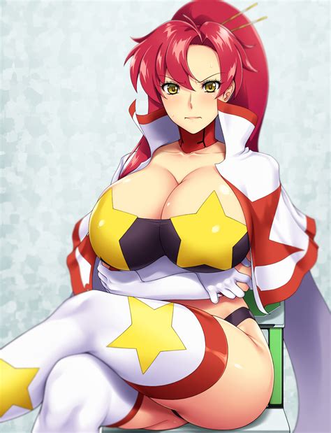Ameoto Yoko Littner Tengen Toppa Gurren Lagann Highres 1girl Blush