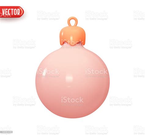 장식 크리스마스 트리 보블 모양 둥근 공 장식의 축제 장식 요소 현실적인 3d 디자인 플라스틱 만화 스타일에서 흰색 배경에 고립 된 휴일 개체 벡터 일러스트 레이 션 0명에