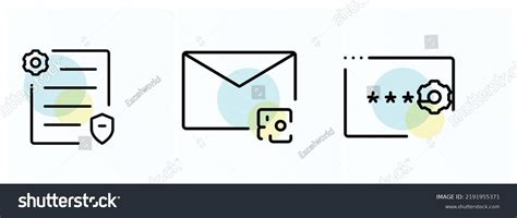 Edit System Mail Preferences Configure Security Stock Vector Royalty Free