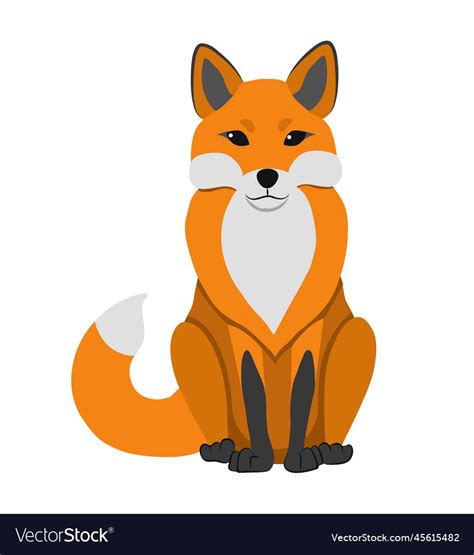 Sitting Red Fox Sketch