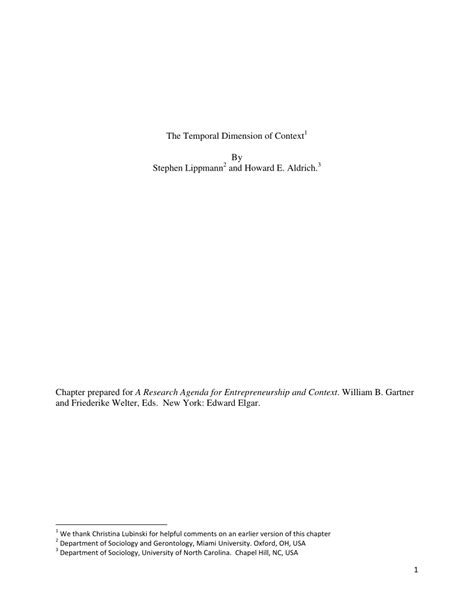 PDF The Temporal Dimension Of Context