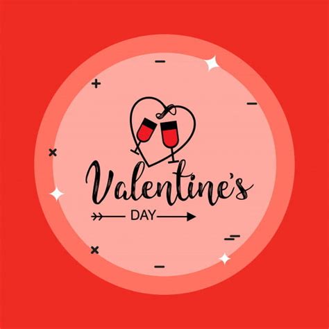 빨간색 배경에 발렌타인의 날 Eps Uidownload