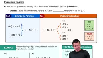 Writing Parametric Equations Video Tutorials Practice Problems Channels For Pearson