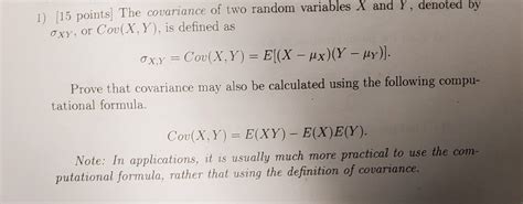 Solved How To Solve The Covariance Of Two Random Variables X
