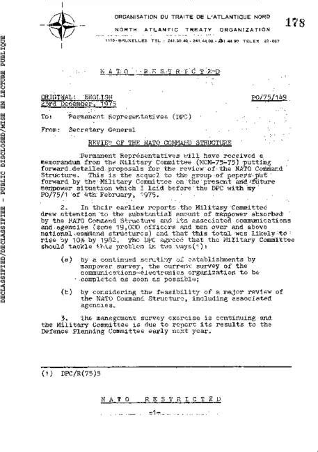Review Of The Nato Command Structure Nato Archives Online