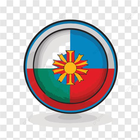 원형 버튼에 있는 국기 벡터 흰색 배경에 있는 공화국의 단순한 다채로운 아이콘 그림자 없음 작은 프레임 중앙 Png 일러스트 및 벡터 에 대한 무료 다운로드