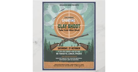 Clay Shoot Completition Flyer Zazzle