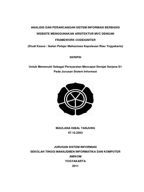 analisis dan perancangan sistem informasi berbasis website menggunakan