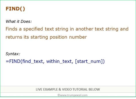 Learn About Find Vs Search Formula In Excel Rexceltips