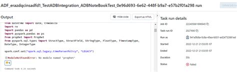 0 I Am Trying To Execute The Notebook Via Azure Datafactory To Azure