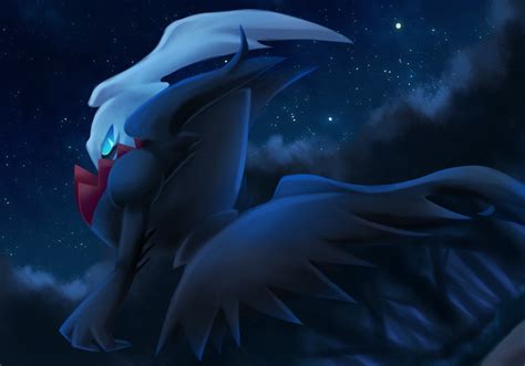 Kurosiro Darkrai Nintendo Pokemon Commentary Request Blue Eyes Cloud Dark From Behind