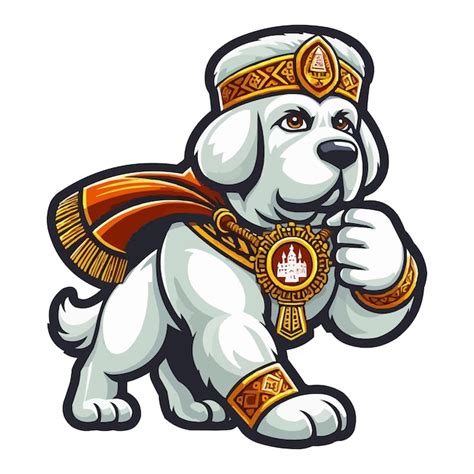 Premium Vector Akbash Mascot Vector Illustration On White Background