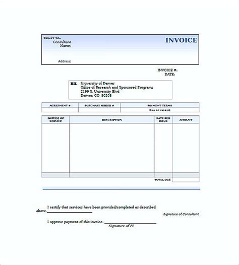 Free Consulting Invoice Template Invoice Template