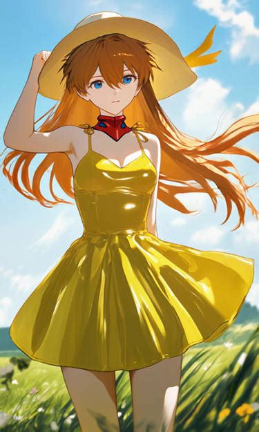 Asuka Langley In Latex Summer Dress 4 By Marialbari On Deviantart