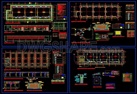 96autocad Drawing Of Classrooms Structural And Electrical Details For
