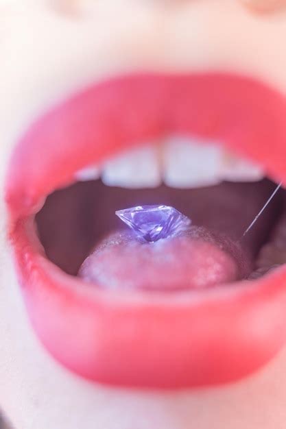 Premium Photo Close Up Of Diamond In Mouth