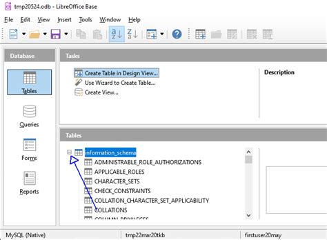 Using Libreoffice Database Manager As Front End For Mysql Database On