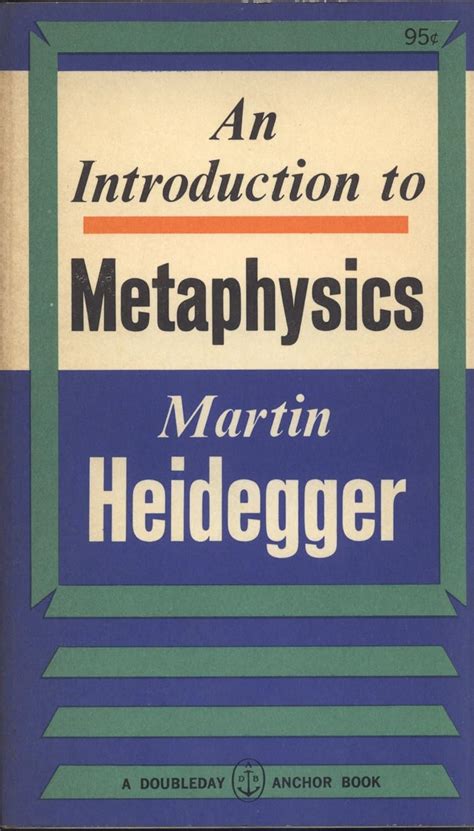 An Introduction To Metaphysics Heidegger Martin Books