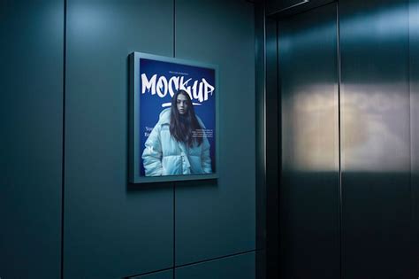 Screen Elevator Mockup Premium Ai Generated Psd