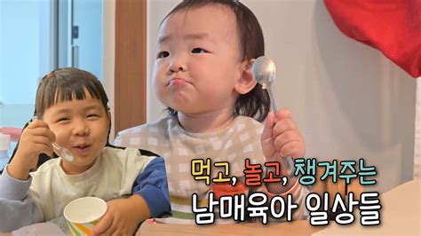 👦🏻👧🏻남매육아vlog 따로 또 같이 즐기고 보내는 남매와의 하루들 Youtube