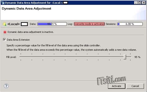 How To Automatically Add Maxdb Data Area