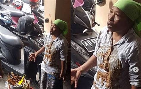 Usir Penjual Sate Dan Tendang Dagangan Hingga Tumpah Ke Baju Satpam