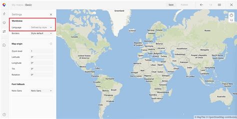Change Language In A Map Guides Map Design MapTiler