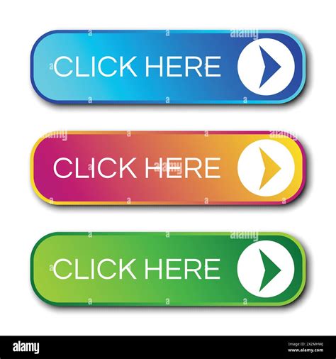 Set Of Three Modern Gradient Buttons With Shadows Read More Buttons Vector Illustration Stock