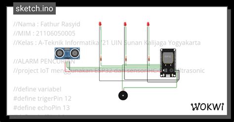 Alarm Pencurian Wokwi Esp32 Stm32 Arduino Simulator