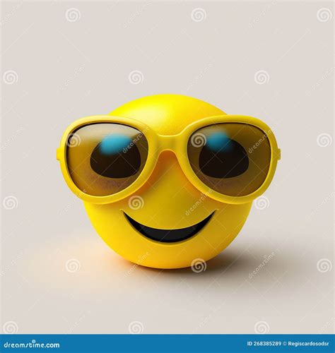 3d Smiley Face With Sunglasses Stock Illustration Illustration Of Icon Food 268385289