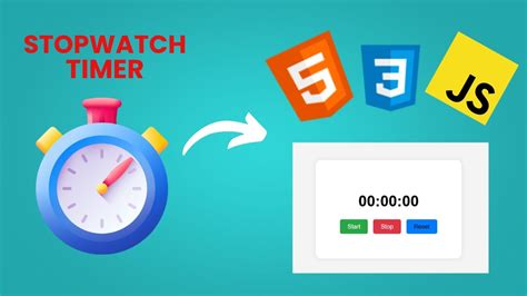 Stopwatch Timer Using Html Css And Javascript 2025 Uncut Tutorial Youtube