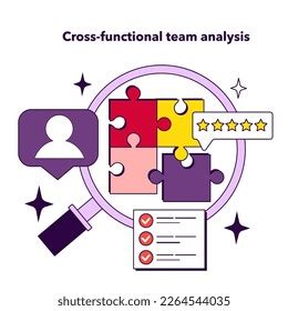 Crossfunctional Team Analysis Kpi Hr Specialist Stock Vector Royalty