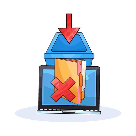 Illustration Of Process For Safely Deleting Folders 49969206 Vector Art At Vecteezy