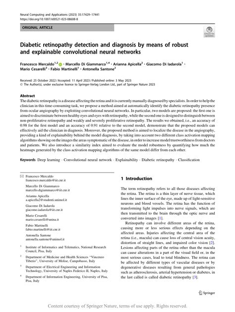 Diabetic Retinopathy Detection And Diagnosis By Means Of Robust And Explainable Convolutional