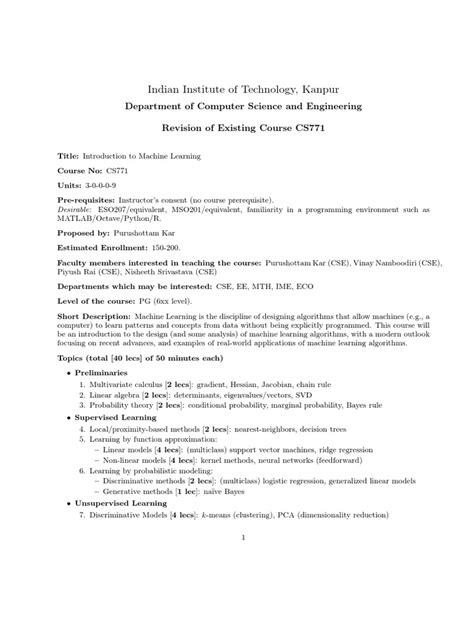 Indian Institute Of Technology Kanpur Department Of Computer Science