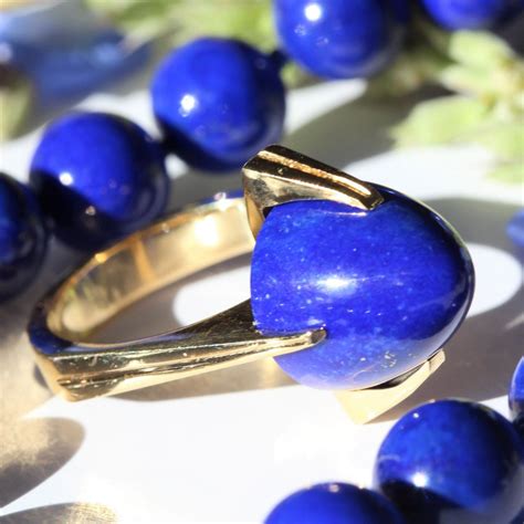 Proantic Vintage Gold And Lapis Lazuli Ring