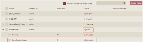 Data Model Cache Wyn Documentation