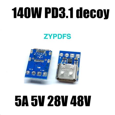 140W 5A TYPE C PD Decoy PD3 1 Triggers 5V 28V 48V Notebook Power Supply PD TO DC Adapter DATA