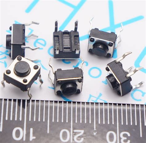 6 6 5四脚直插轻触开关小按键 6 6 5mm一包19元 虎窝淘