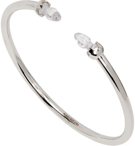 Ssense Uk Exclusive Silver Double Fantasy Plug Bracelet By Alan Crocetti On Sale