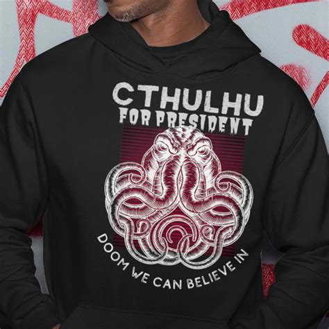 President Cthulhu 2024 Doom For All Funny Kraken Politics Hoodie
