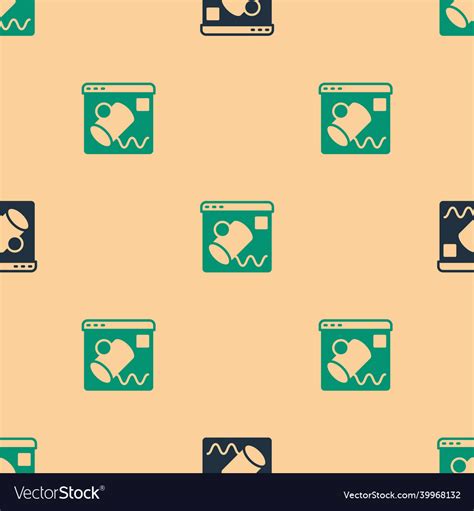 Green And Black Data Visualisation Icon Isolated Vector Image