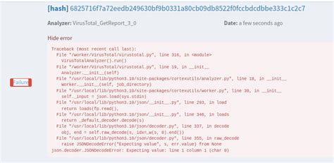 Bug Virustotal Not Working · Issue 1082 · Thehive Projectcortex