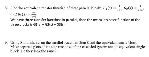Solved Find The Equivalent Transfer Function Of Three