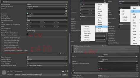 how to make this distort shader work with particle system in unity real time vfx
