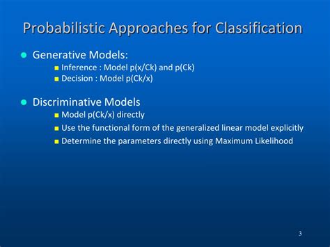 Ppt Linear Models For Classification Probabilistic Methods